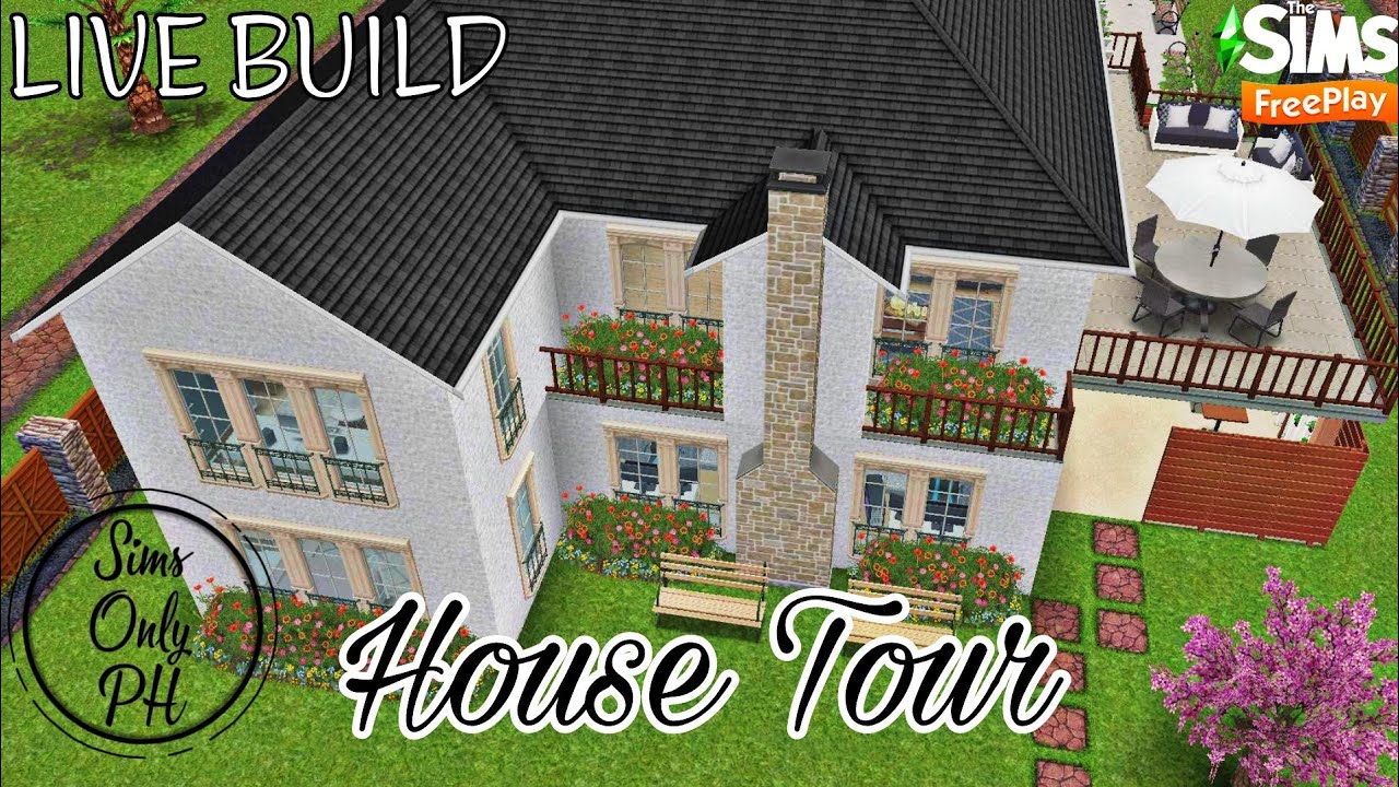 The Sims Freeplay • LIVE BUILD • House Tour - YouTube