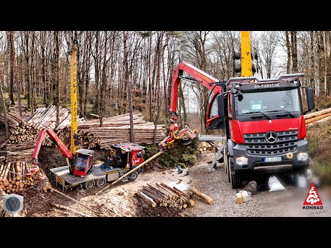 🌲 Seilkran Action! Konrad MOUNTY 4000 (Teil 1) | GS-Forst [4K]