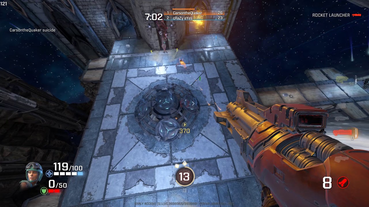 Quake Champions Athena #4 The Longest Yard DM - YouTube