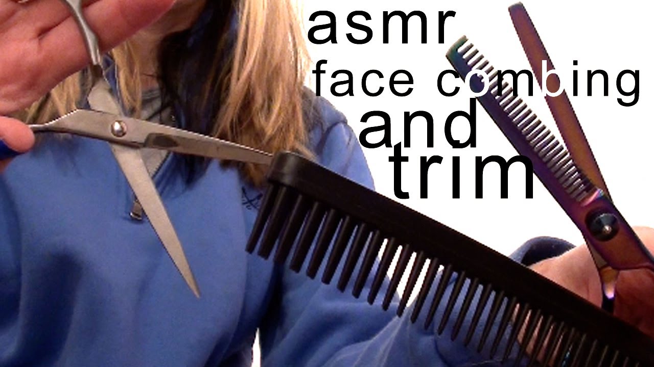 ️face comb and trim w/shears on camera lens *ASMR* - YouTube