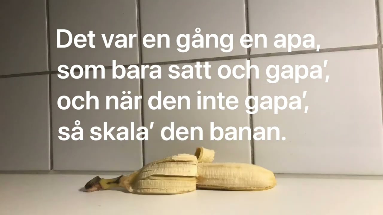 Skala banan (med text) | Traditionell barnsång - YouTube