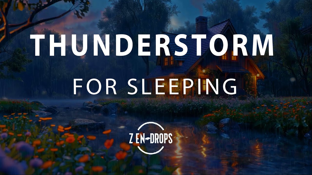 Rain and Thunder Sounds at Night | Rain Sounds for Sleeping, Rain ...