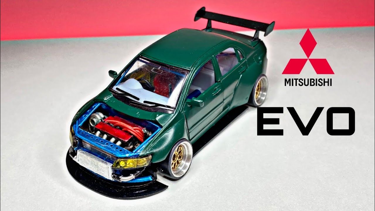 Mitsubishi Lancer Evolution 7:Custom diecast model 1/36 - YouTube