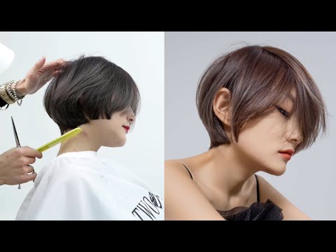 非常好看的一款短髮剪髮教學，一定要看完A very good-looking short hair cutting tutorial, you ...