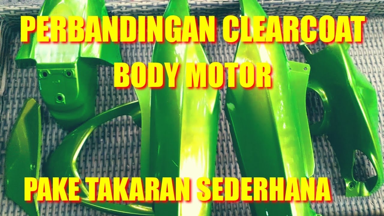 cara penakaran perbandingan clear dan tiner - YouTube