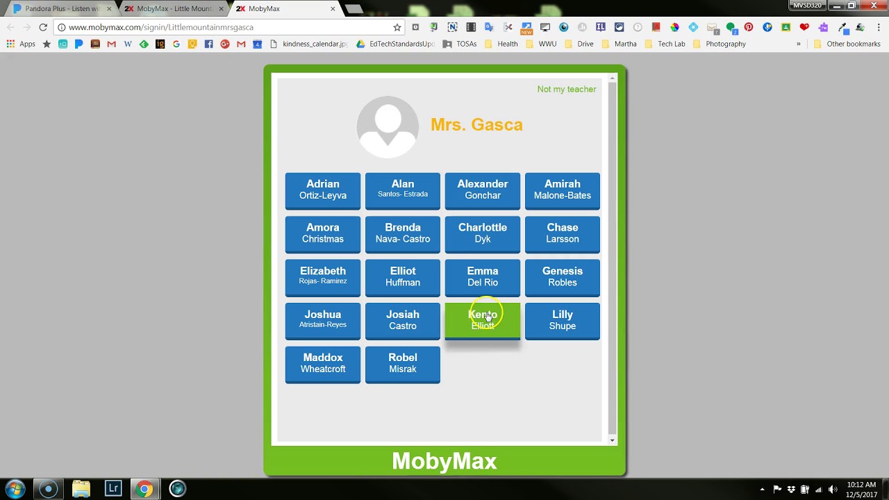 Creating a Young Student's sign in with Moby Max - YouTube