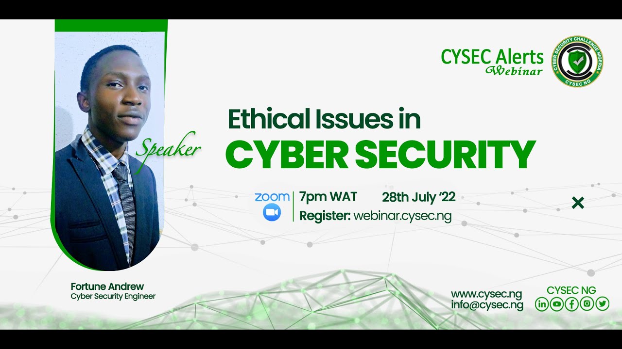 Ethical Issues in Cybersecurity - YouTube