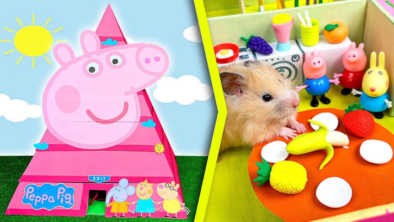 Peppa Pig Maze for Hamster | 6 Storey Pyramid Labyrinth of Cardboard ...