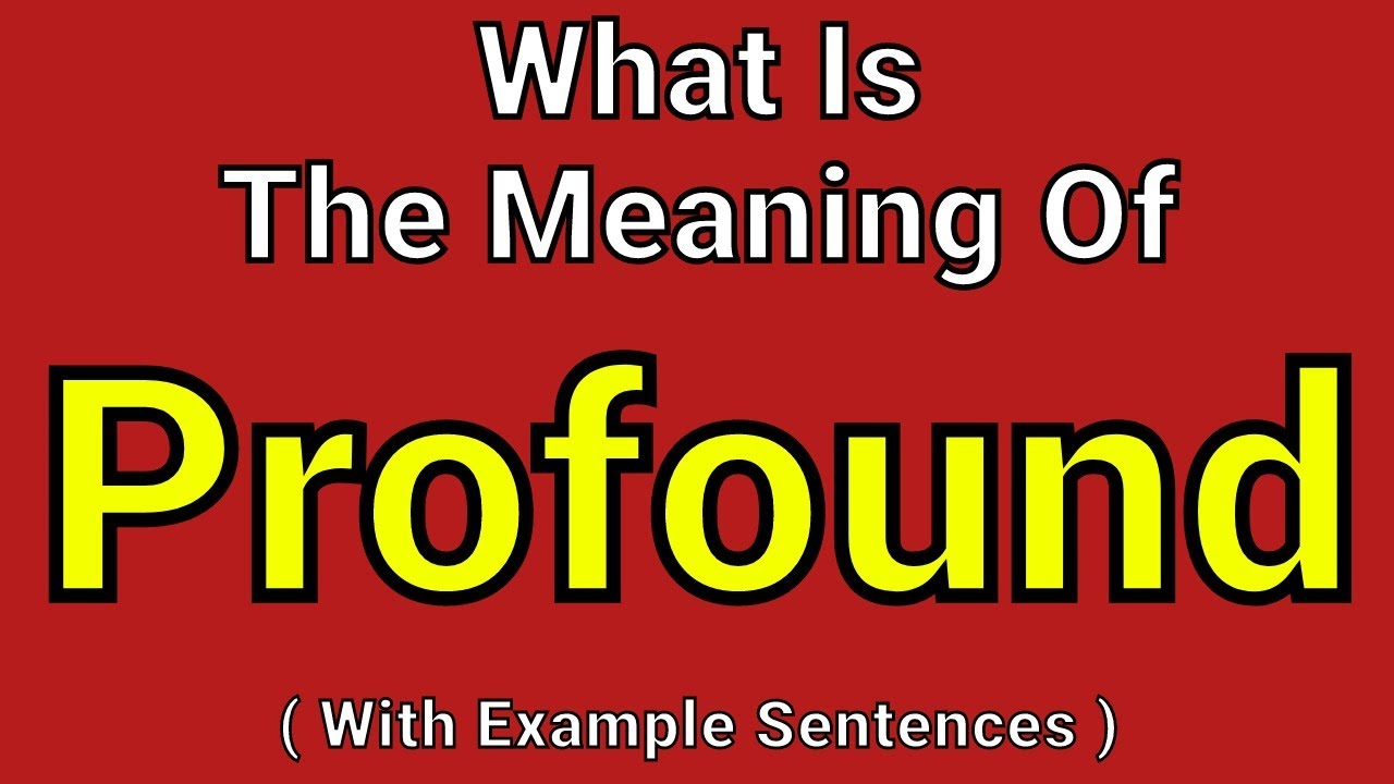 Meaning Of Profound | Profound | English Vocabulary | Most Common Words ...