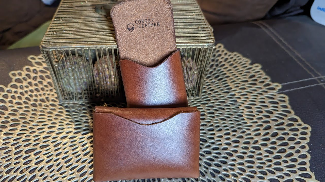 Cortez Horizontal Mini Card Case leather wallet - YouTube