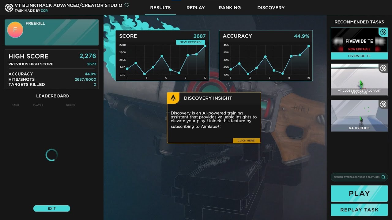 AimLab - Blinktrack Advanced - 2687 - Grandmaster rank - YouTube