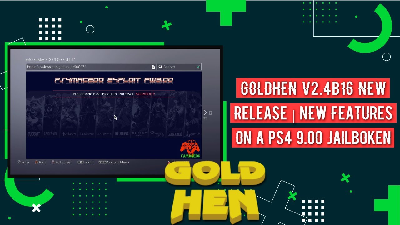 GoldHEN v2.4b16 New Release | New Features on a PS4 9.00 Jailboken ...