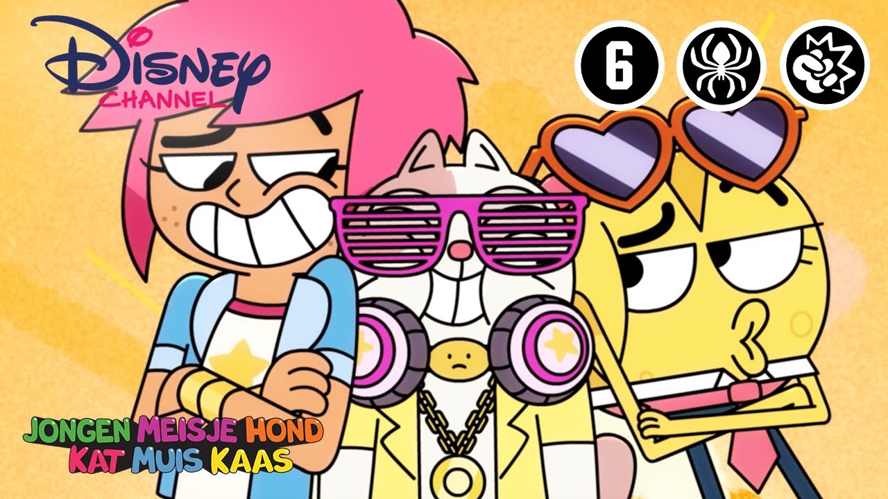 Jongen Meisje Hond Kat Muis Kaas | DJ Kat! | Disney Channel België ...