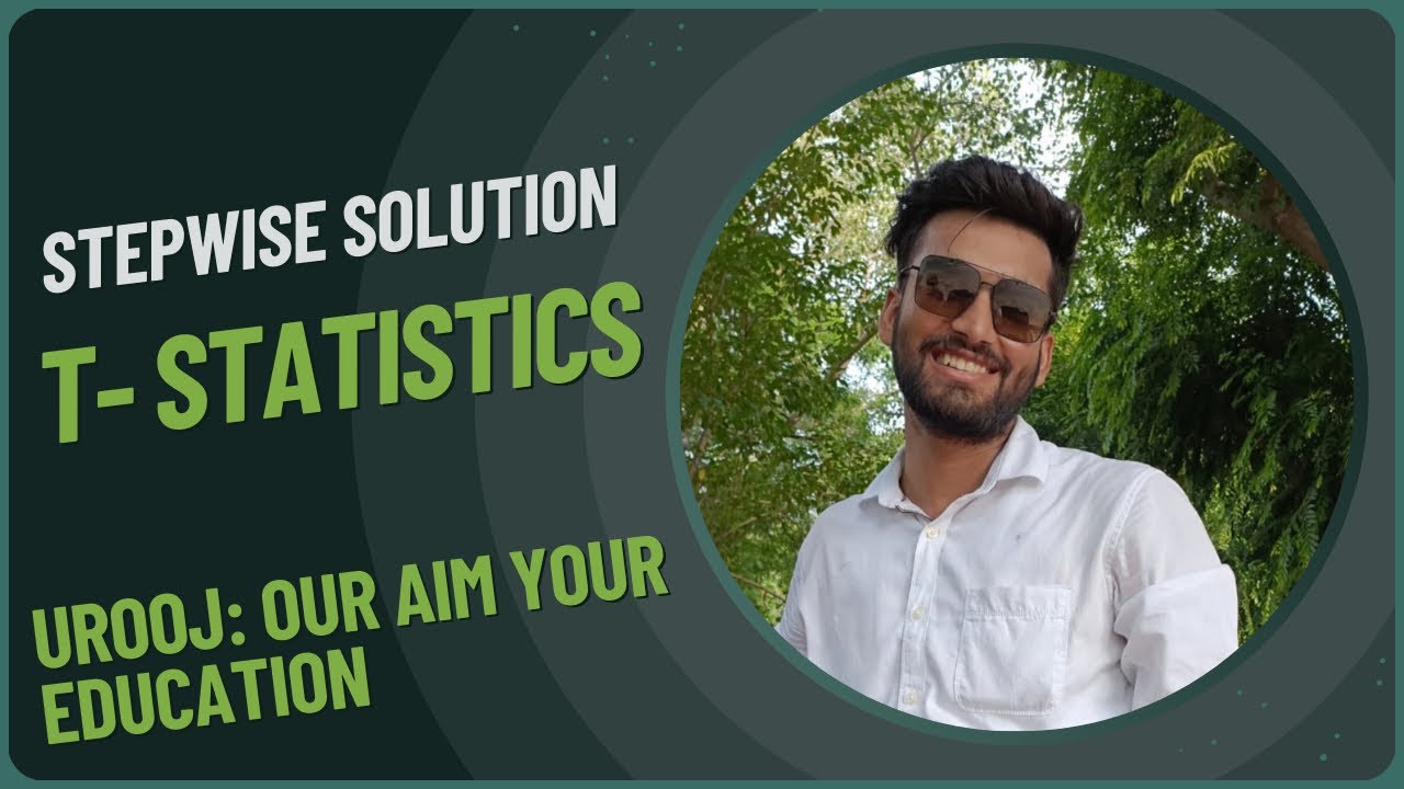 T-Statistics | Ashish Handa | Stepwise solution in Hindi - YouTube