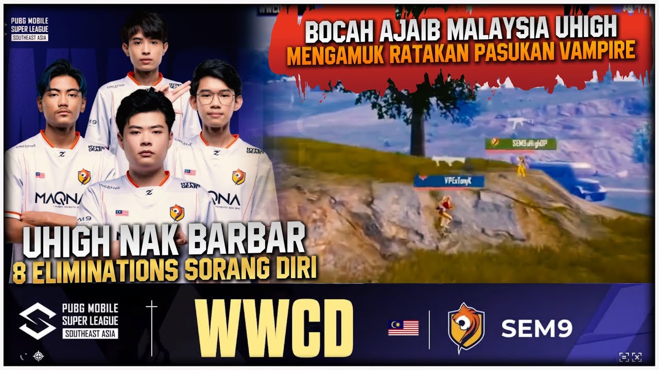 Uhigh Nak Barbar🔥‼ Uhigh Ratakan Pasukan Vampire Sorang Diri -2024 PMSL SEA W3D1 - YouTube