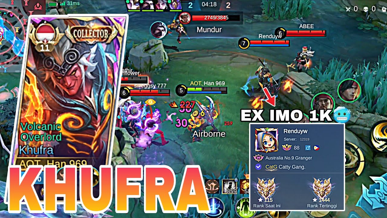 GAMEPLAY KHUFRA ROAMER DIRANK MITIK GLORY-IMORTAL🔥 NABRAK EX IMO 1K🥶 ...