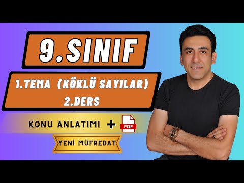Gerçek Sayıların Köklü Gösterimi 2 | 9.Sınıf Matematik | Yeni Müfredat| Ücretsiz PDF