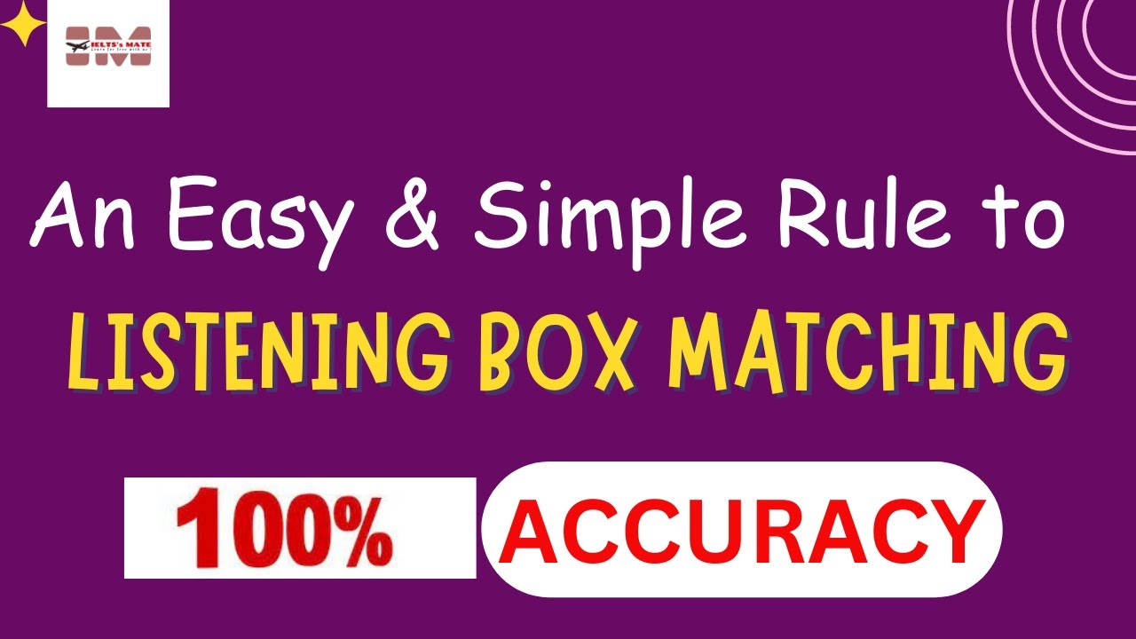 Mastering in IELTS Listening: Easy Box Matching Strategy with A simple ...