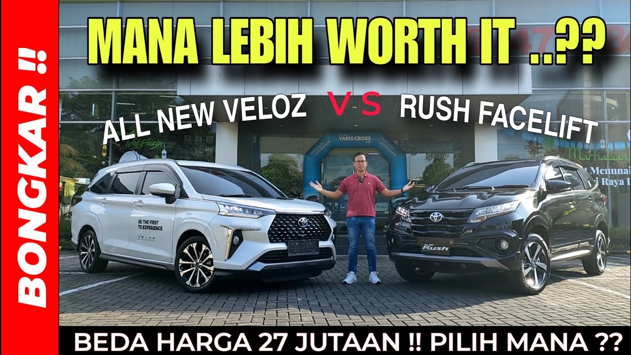 Bongkar !! PERBANDINGAN TOYOTA RUSH GR SPORT FACELIFT VS ALL NEW VELOZ ...