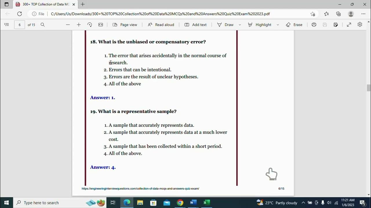 ENUMERATOR MULTIPLE CHOICE QUESTIONS AND ANSWERS - YouTube
