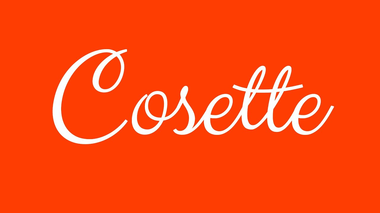 Learn how to Sign the Name Cosette Stylishly in Cursive Writing - YouTube