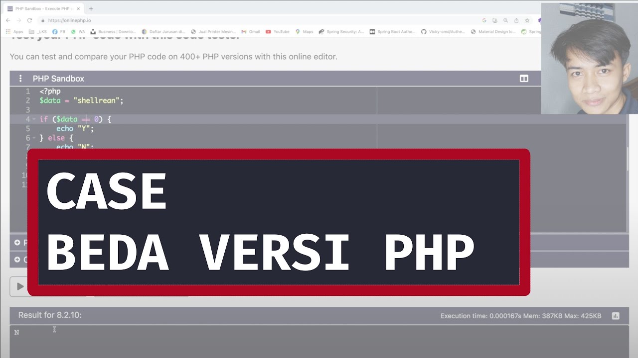 Kasus php beda versi - YouTube