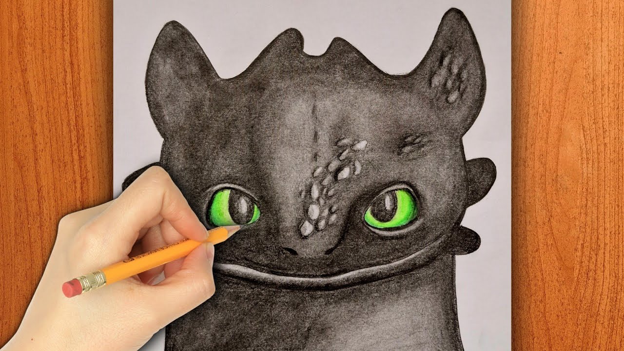 Easy to draw the Dragon-Toothless|step by step - YouTube