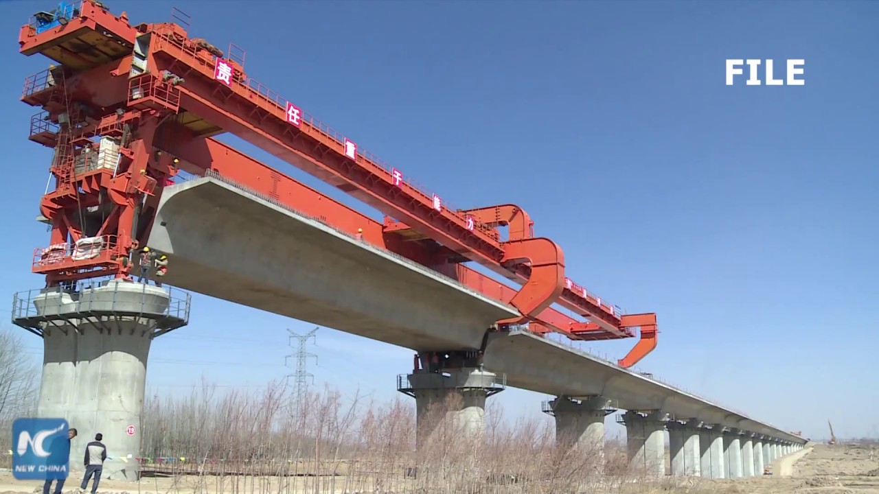Construction of high-speed rail line starts in NW China - YouTube