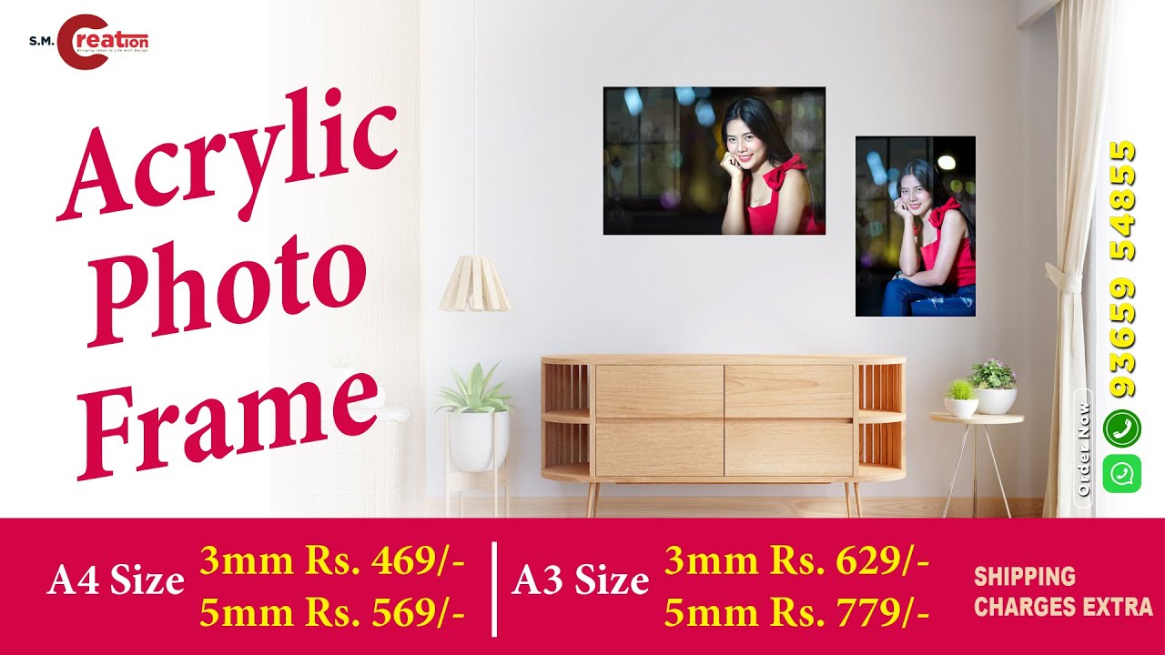Customised Premium Acrylic Photo Frame | Ultra HD Print - YouTube