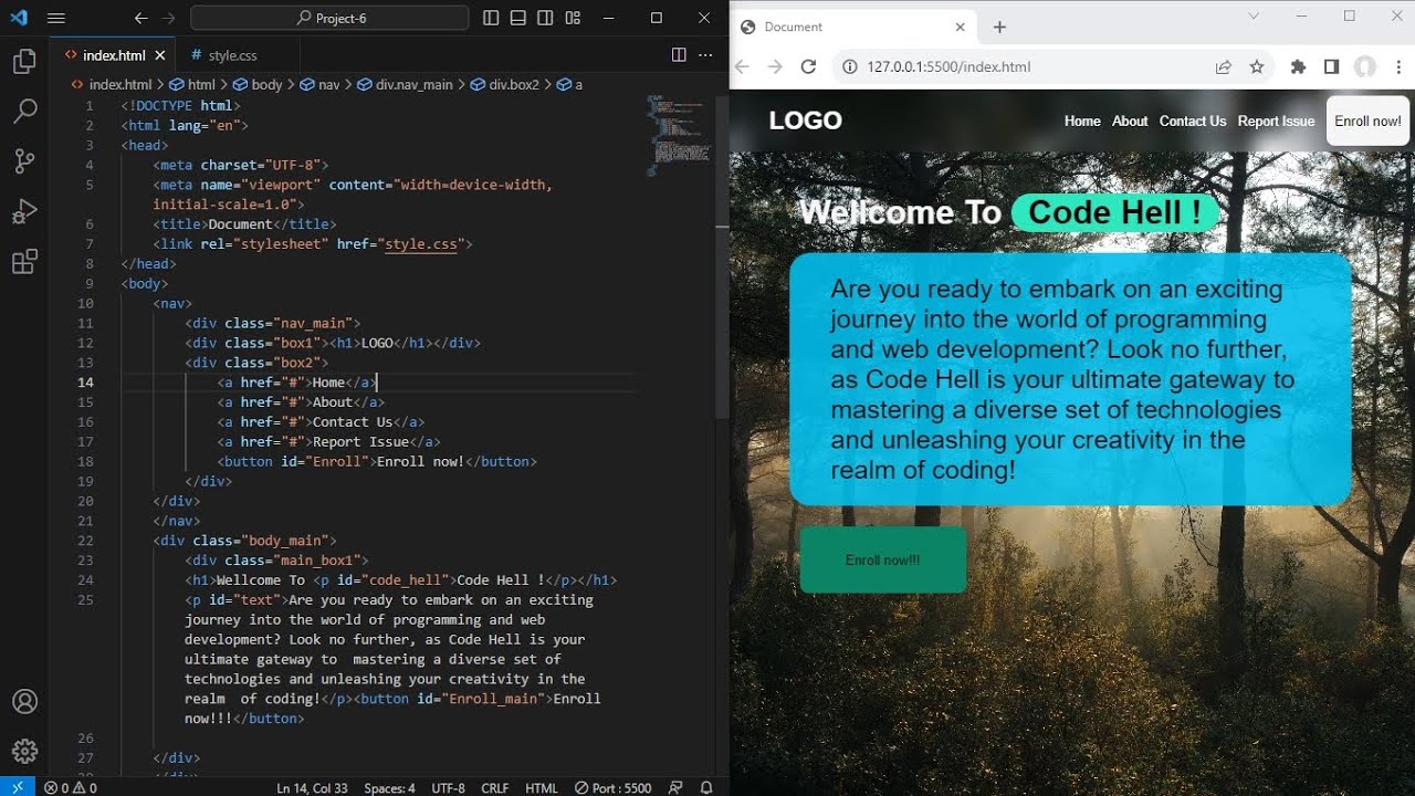 How To Create A Simple And Responsive Website Using Only HTML & CSS || Create Simple Website ...