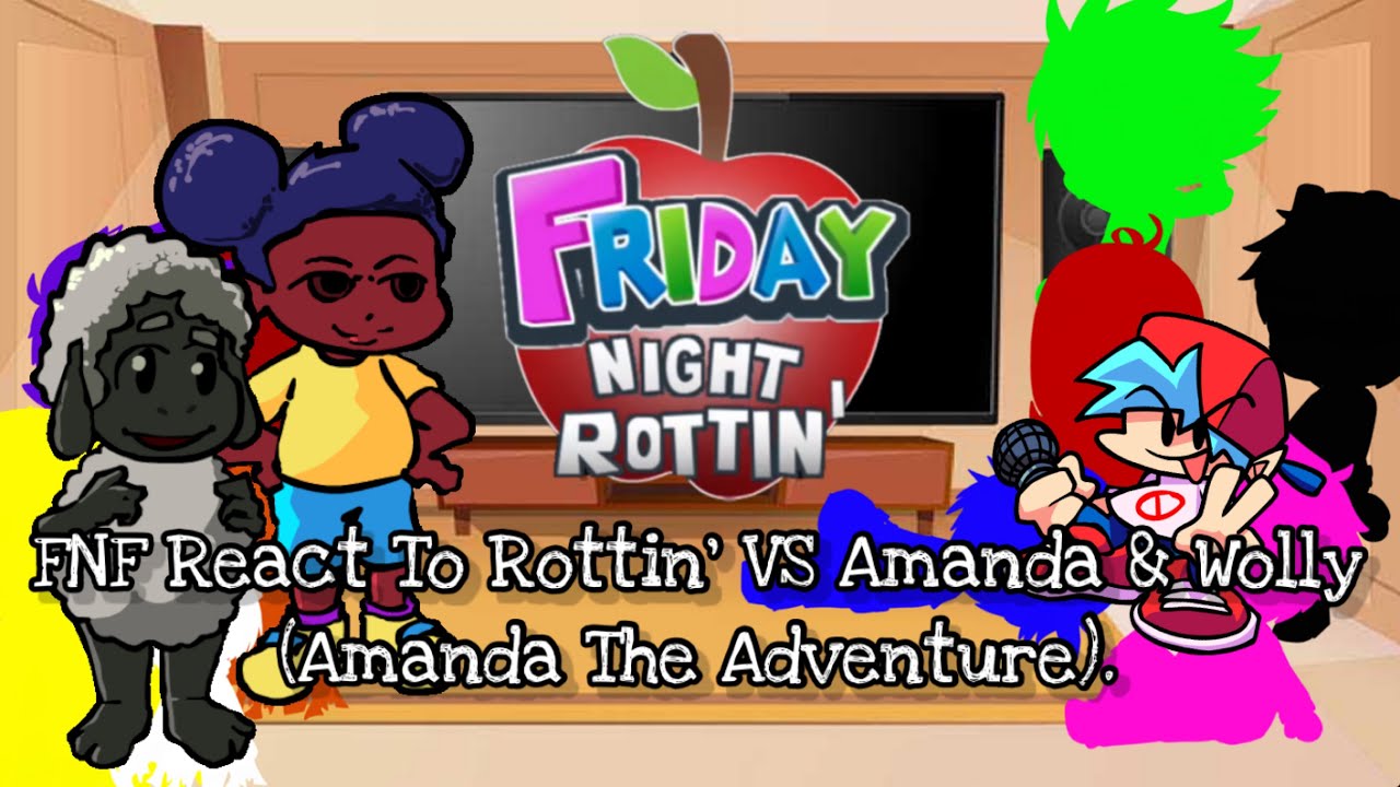 FNF React To Rottin' VS Amanda & Wooly (Amanda The Adventure)||ElenaYT ...