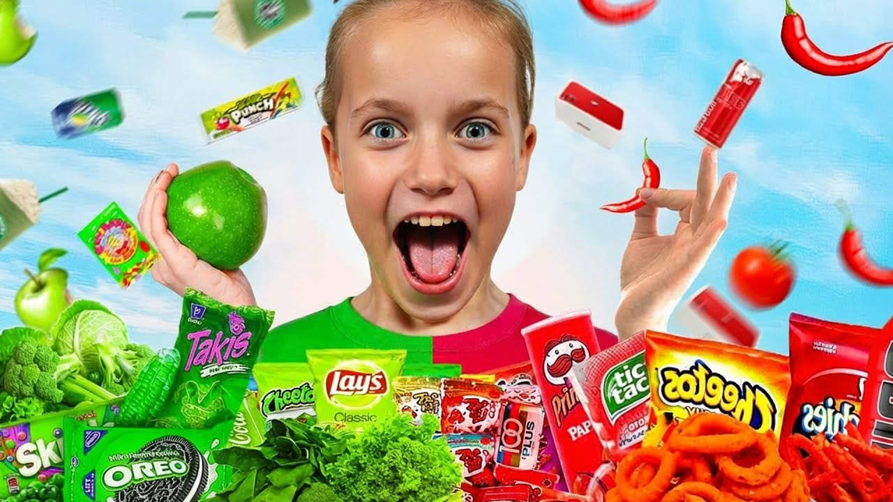 EATING ONLY ONE COLOR FOOD FOR 24 HOURS! (ft. Gaby and Alex) - YouTube