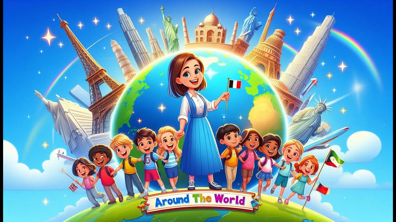 “Around the World for Kids | Learn Countries & Greetings | Flags and ...