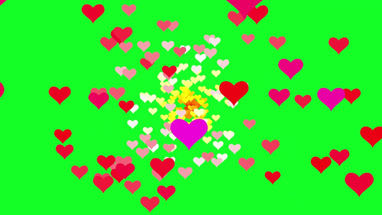 Green Screen Effects Backgrounds Love Heart HD - YouTube