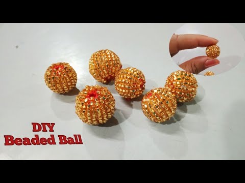 Beaded Ball Tutorial || Easy Method for beginners || Beaded Ball - YouTube