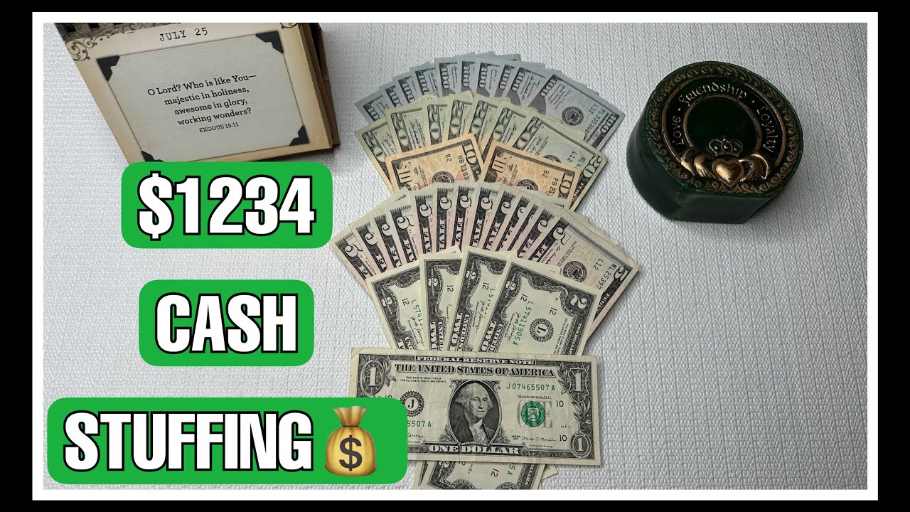 $1234 Cash Stuffing💰/1st Paycheck of July/Single Mama/Ep. 286 - YouTube
