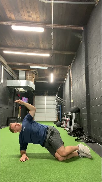 Modified Side Plank w:Rotation - YouTube