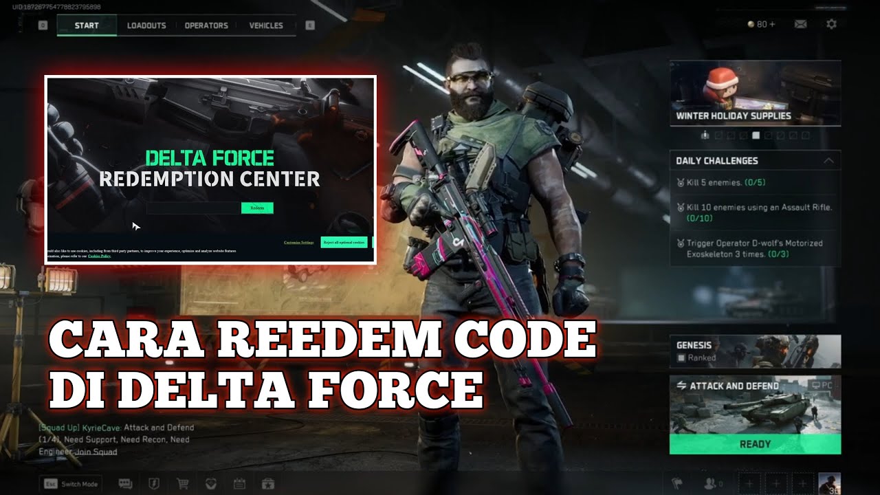TUTORIAL CARA REEDEM CODE DI DELTA FORCE - YouTube