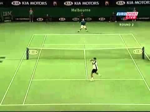 Roger Federer Around The Net Post! - YouTube