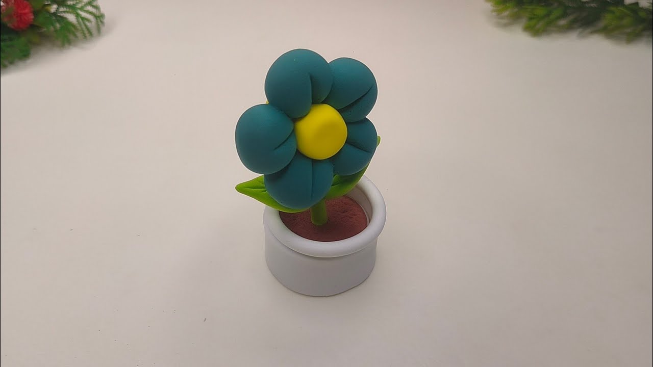 Amazing Clay Flower Vase | How to Make Flower Vase with Clay | DIY Easy ...