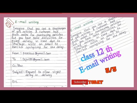 E-mail writing class 12th || How to write e-mail write an email to him ...