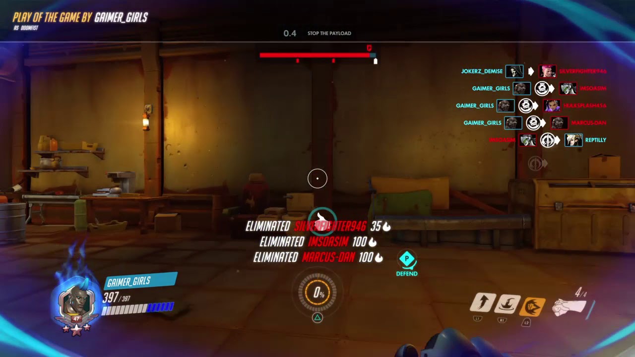 Overwatch: Doomfist Triple Meteor Strike Kill - YouTube