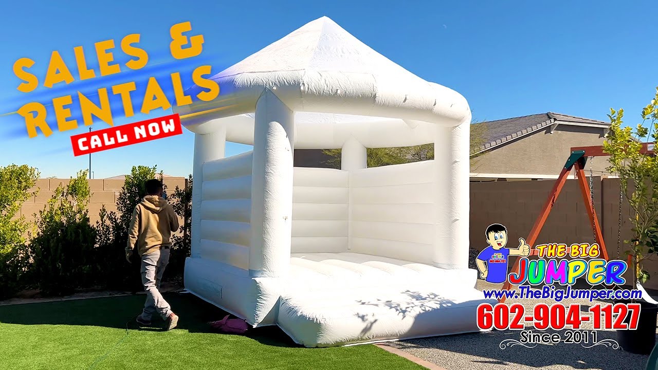 White Bounce Houses Jumpers - ASMR Video - YouTube