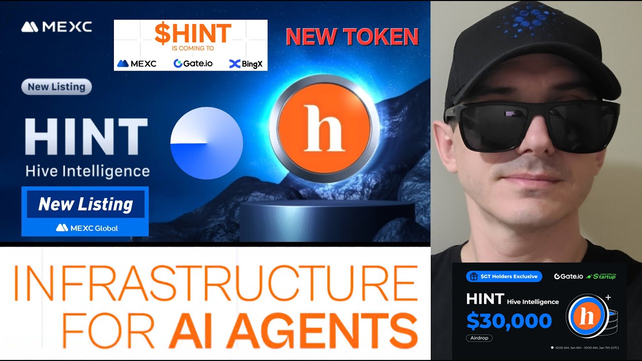 $HINT - HIVE INTELLIGENCE TOKEN CRYPTO COIN HOW TO BUY HINT GATE BINGX MEXC GLOBAL BASE UNISWAP ...