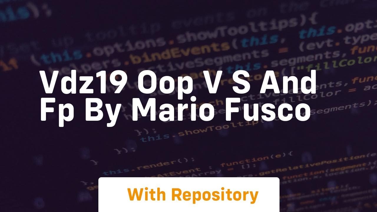 vdz19 oop v s and fp by mario fusco - YouTube