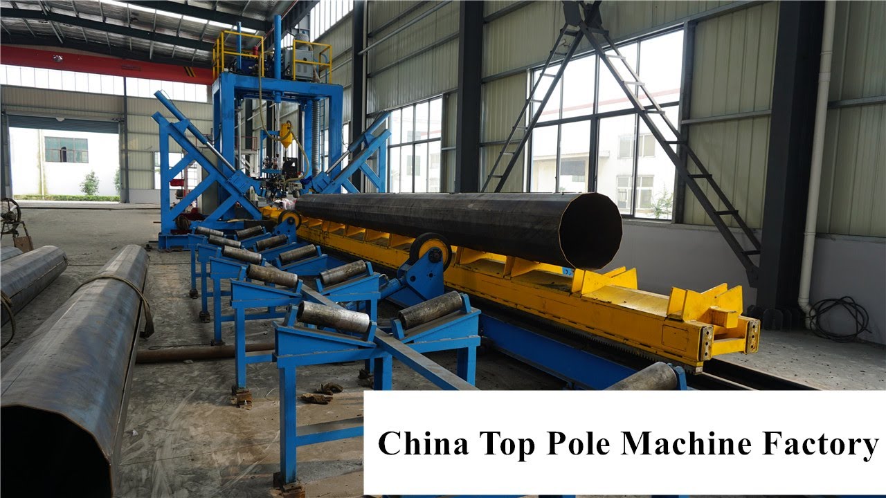 China Complete Street Light Pole Production Line Machine, High Master ...