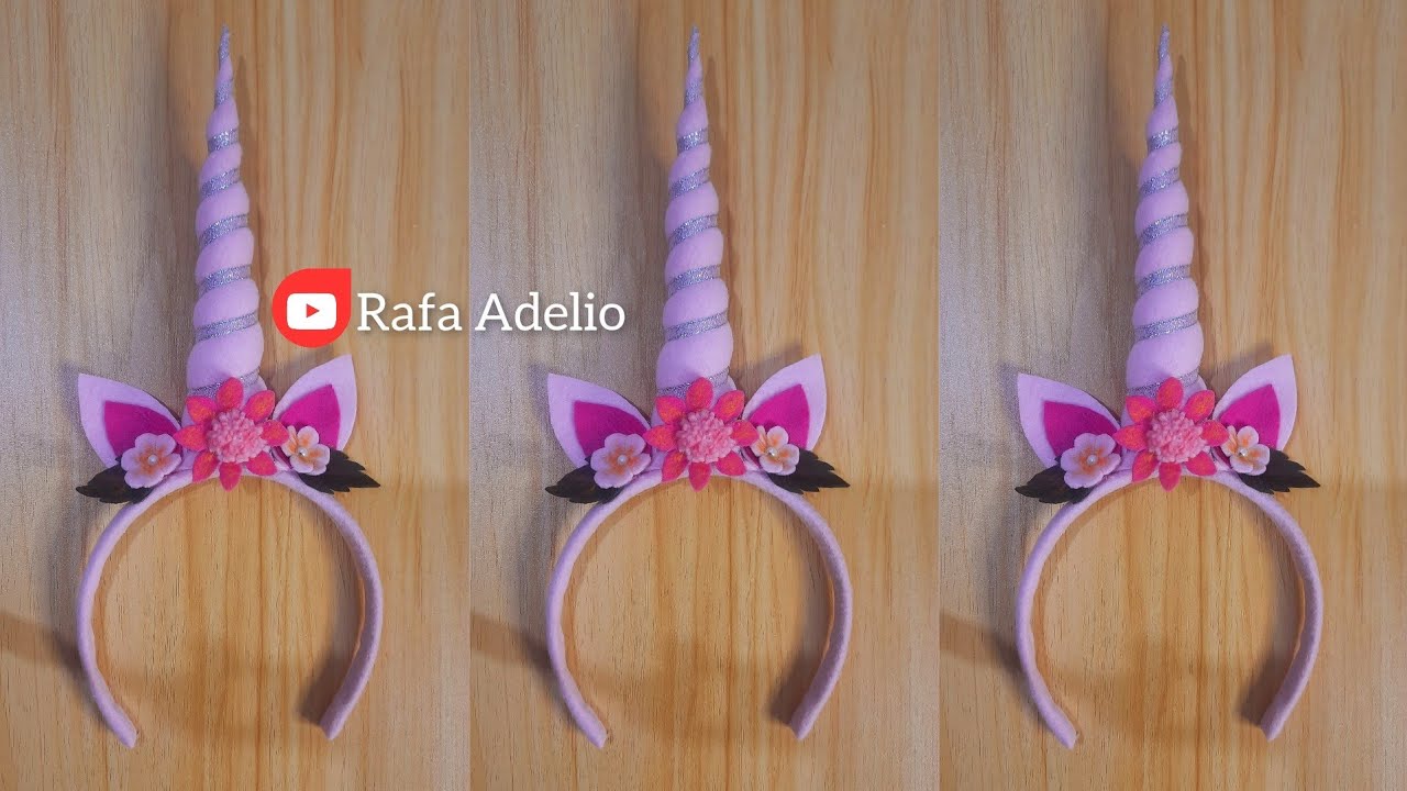 DIY TUTORIAL CARA MEMBUAT BANDO UNICORN DARI KAIN FLANEL | BANDO KUDA ...
