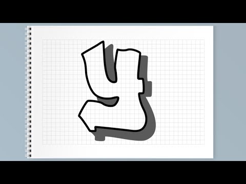 3 BOYUTLU HARF ÇİZİMİ  KOLAY 3D Y HARFİ ÇİZİMİ - GRAFFİTİ NASIL YAPILIR - İKİ BOYUTLU HARF ÇİZİMİ ?