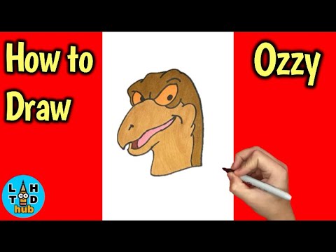 How to Draw Ozzy from The Land Before Time | Step-by-Step Tutorial - YouTube