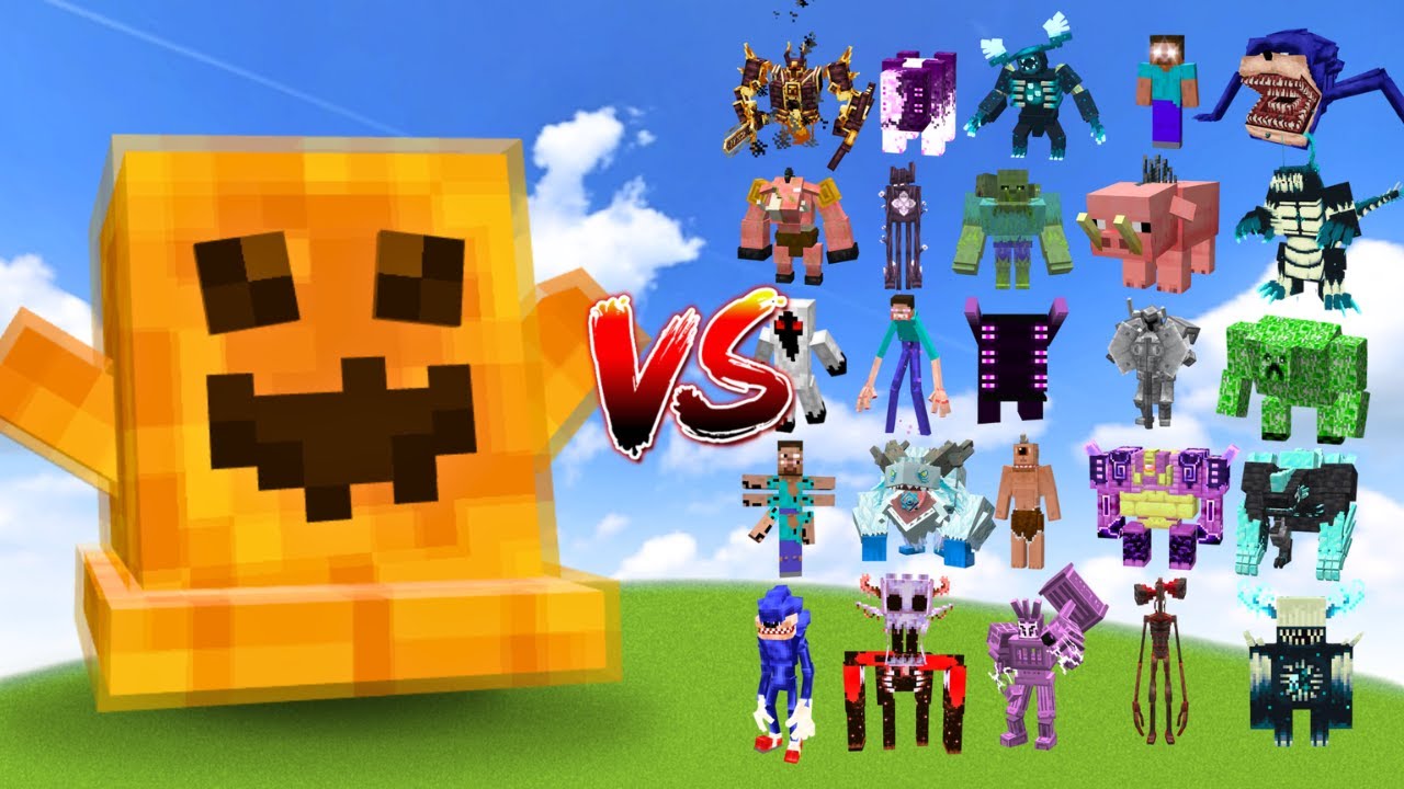 SCP-999 vs All Minecraft Bosses - Minecraft Mob Battle - YouTube